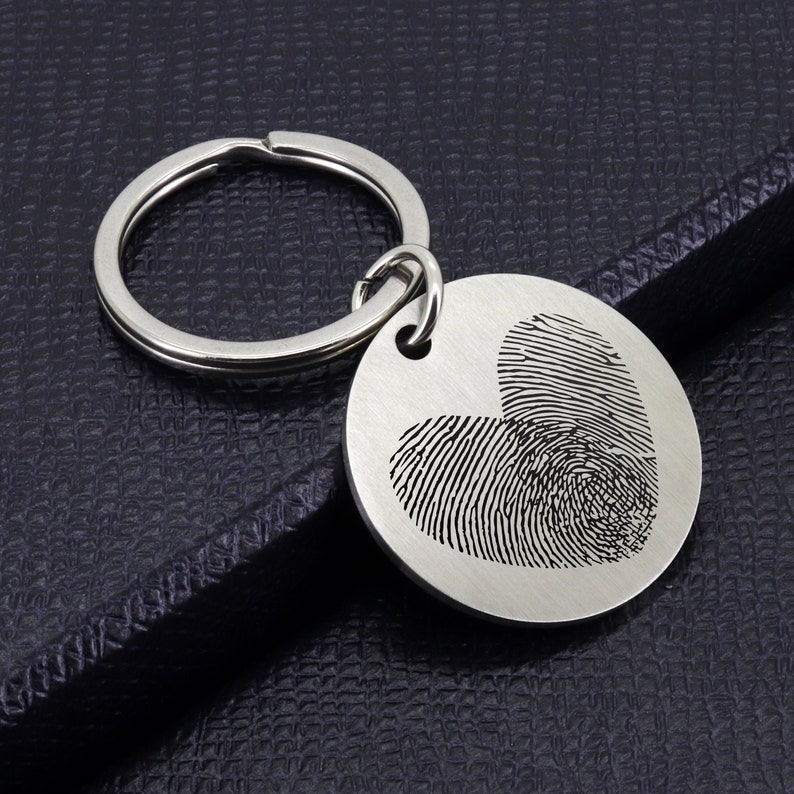 Actual Fingerprint Keychain, Custom Fingerprint Keychain, Personalized ...