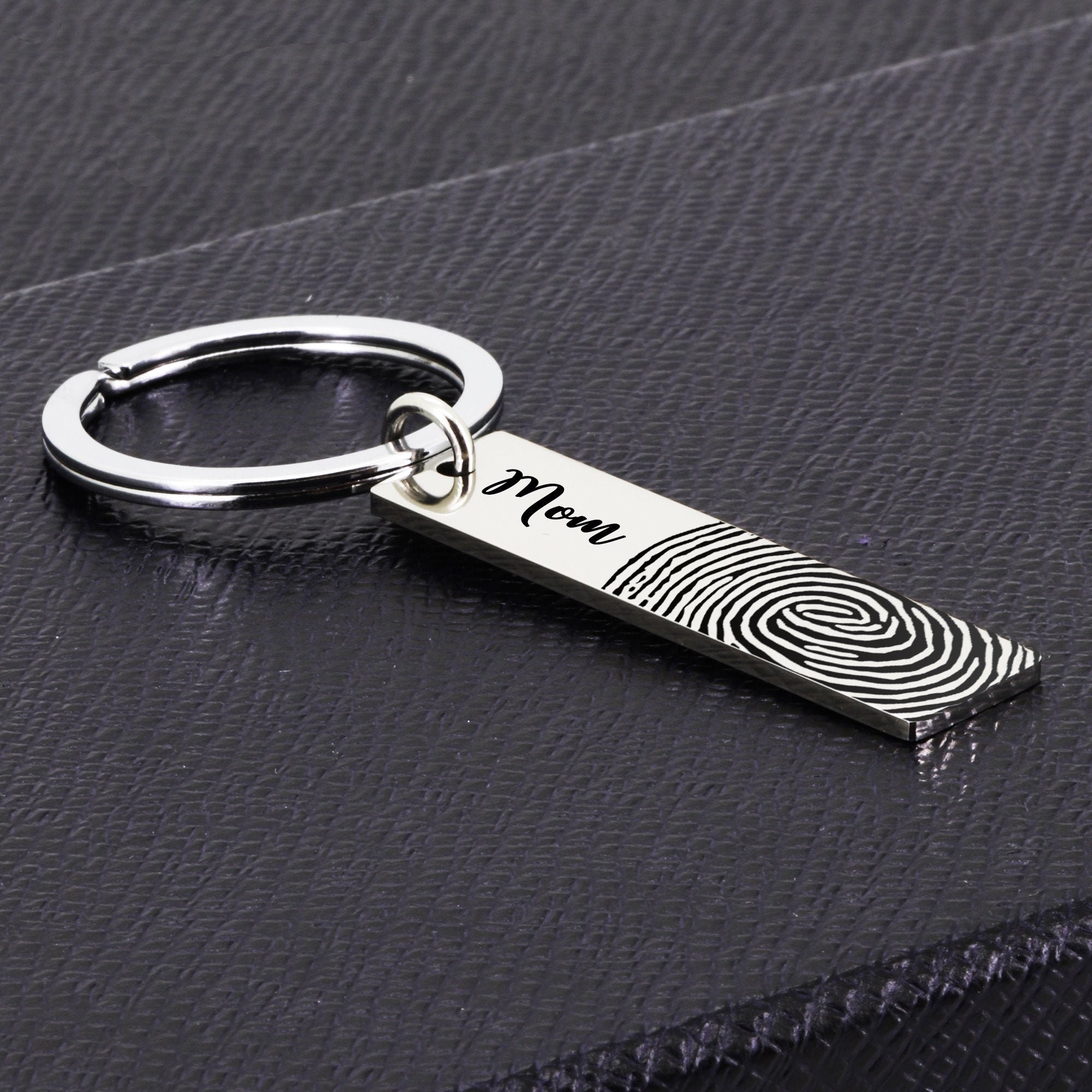 Actual Fingerprint Keychain Christmas Gift for Him - Etsy