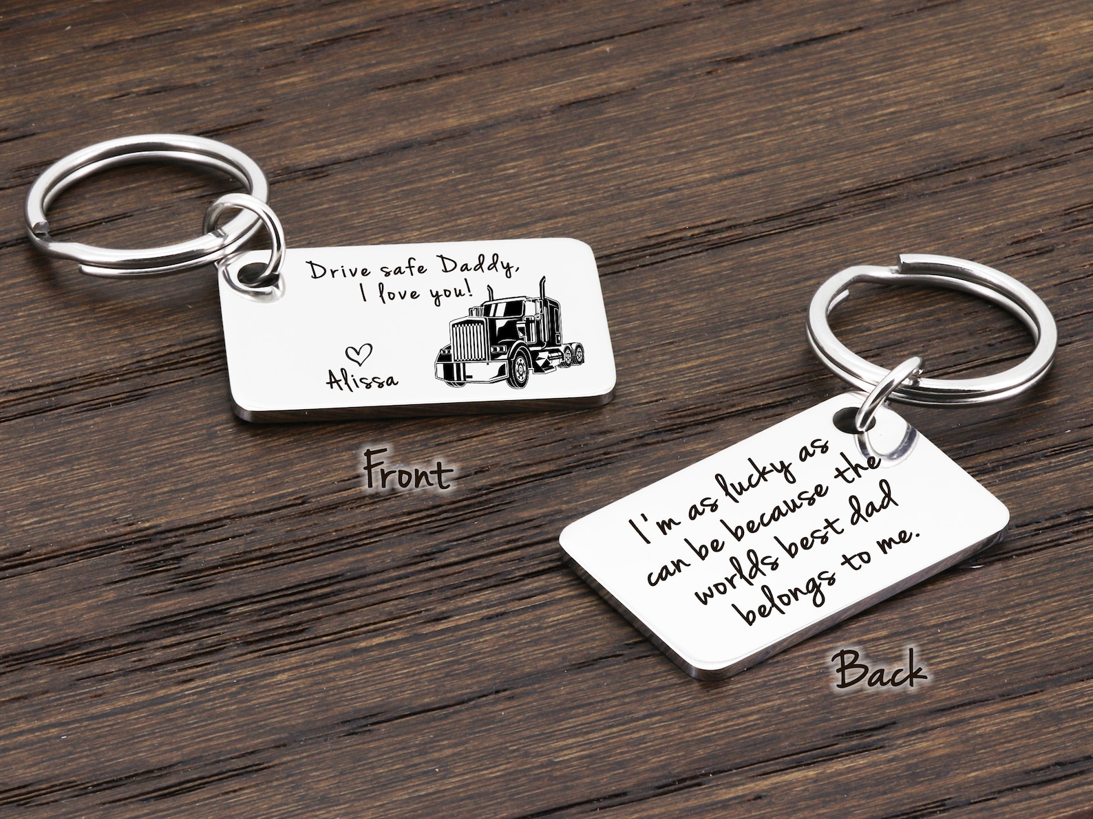 Drive Safe Keychain Truck Driver Keychain Custom Trucker - Etsy