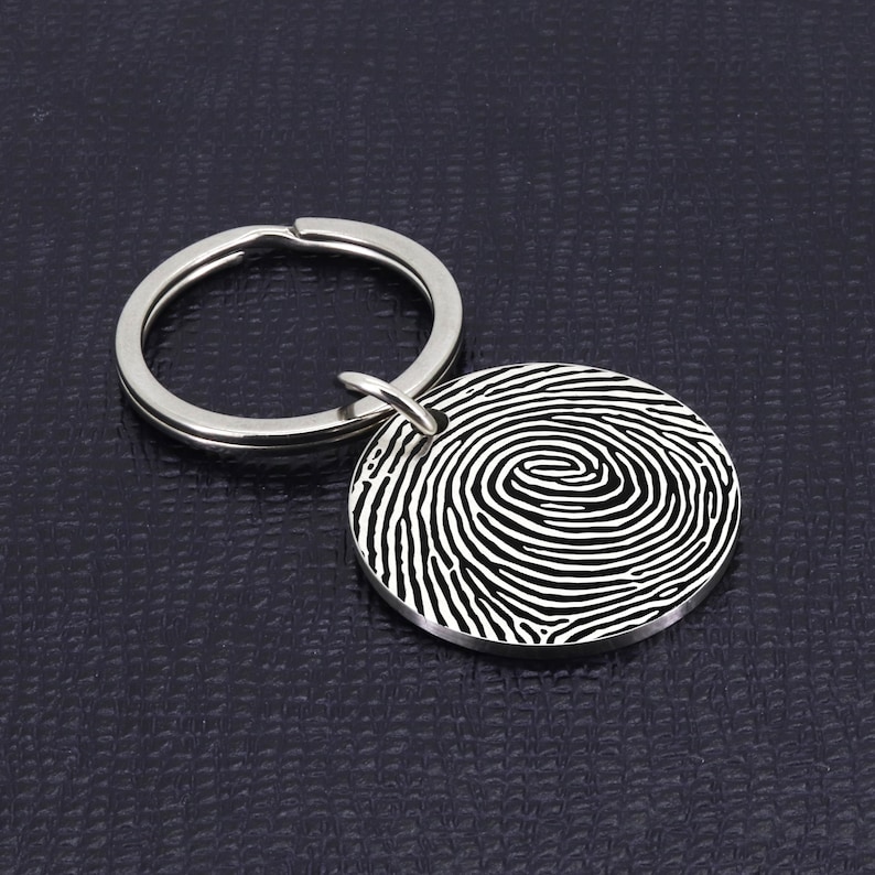 Actual Fingerprint Key Chain Actual Handwriting Key Chain - Etsy