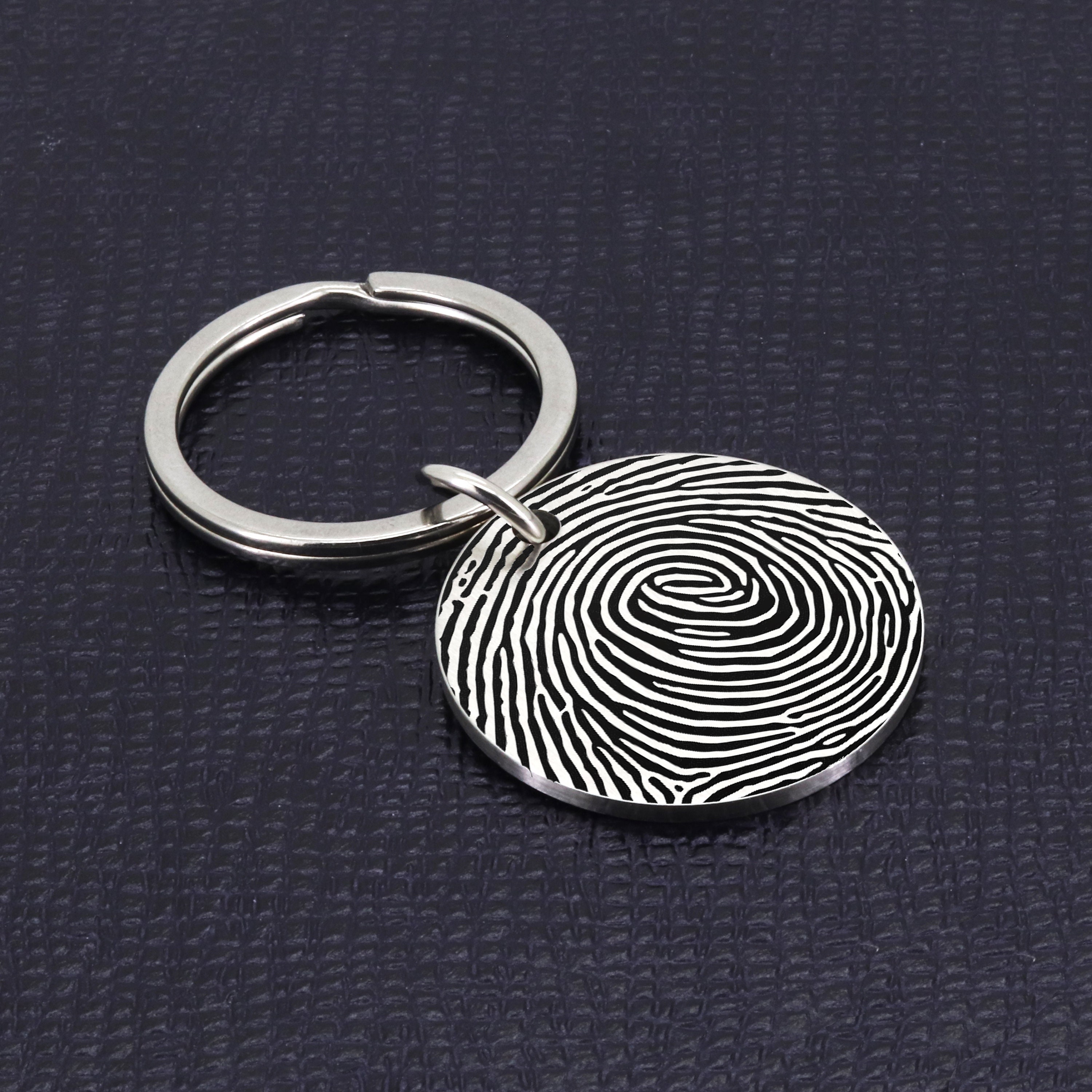 Actual Fingerprint Key Chain Actual Handwriting Key Chain - Etsy