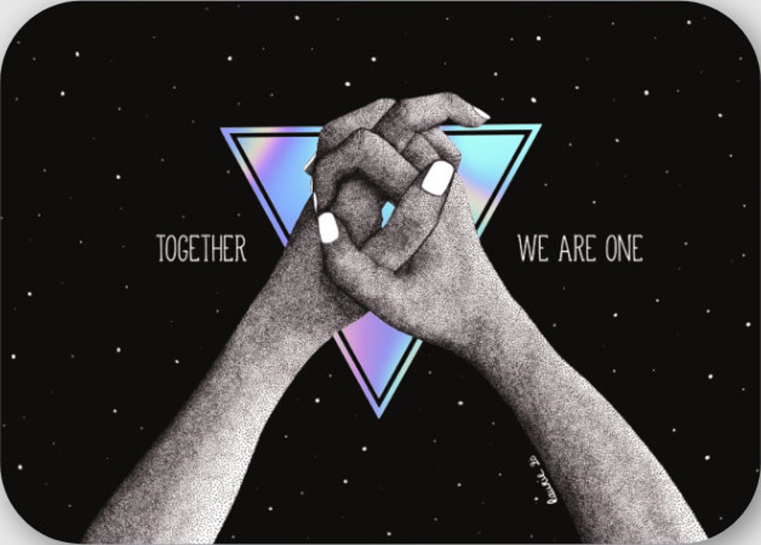 Holographic Sticker together We Are One - Etsy