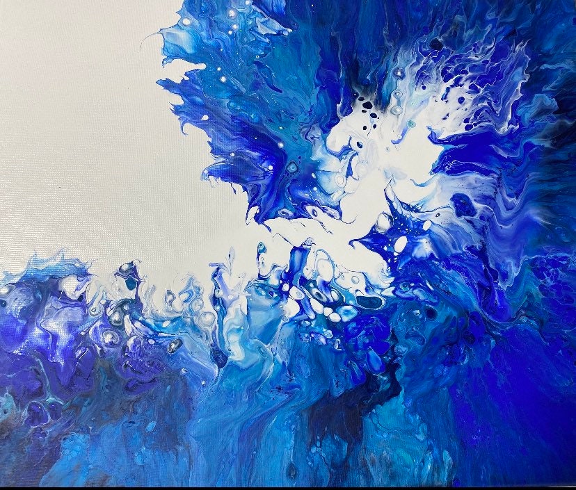 The blue Acrylic Crescent Wave - Etsy