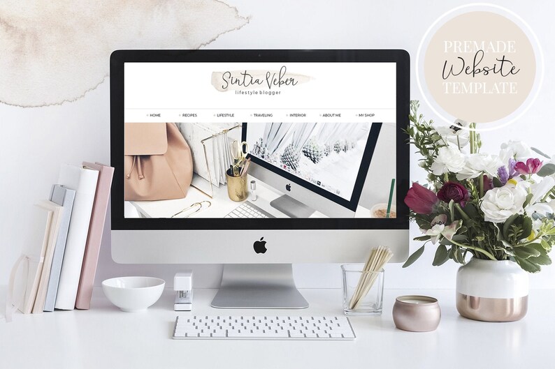 Chic Website Design Template / Website Template / Webdesign - Etsy