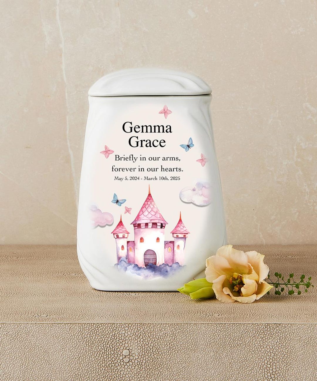 Princess Castle - Urn for Miscarriage - Urn for Stillborn - Baby Loss ...