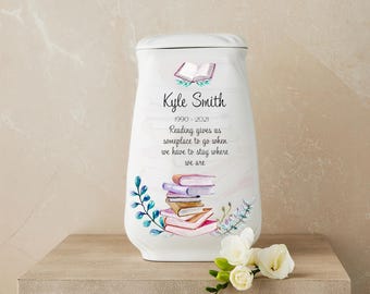 Personalized Book Inspired Cremation Urn for Book Lovers | Handcrafted ...