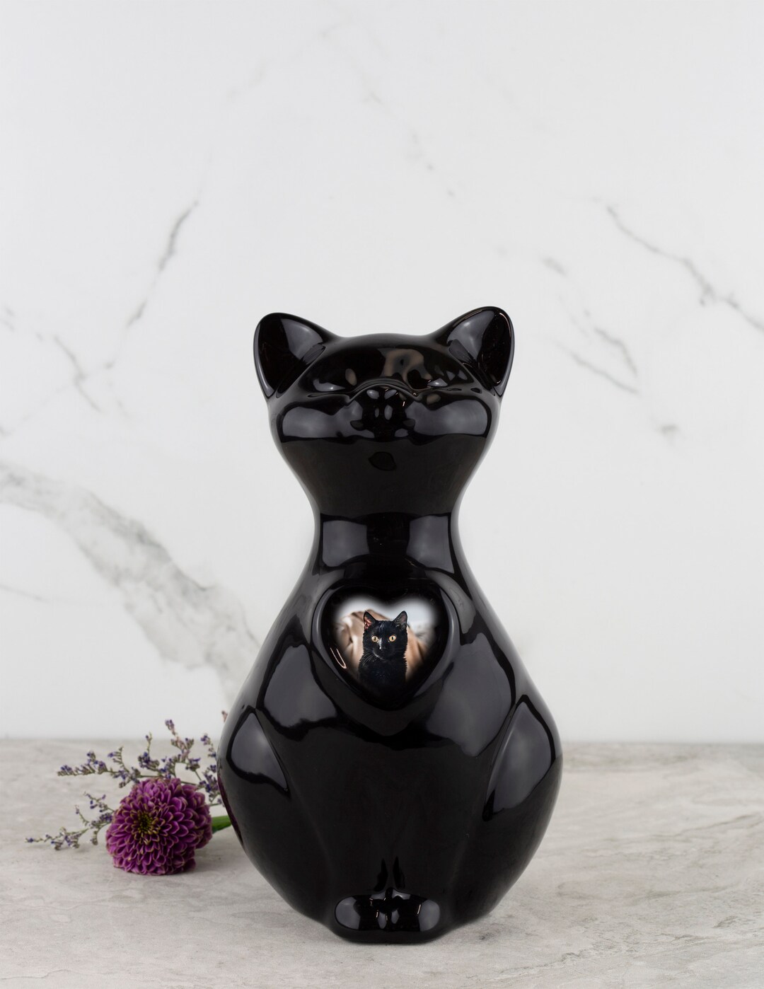 Personalized Black Cat Urn ~ Quality Porcelain - Etsy