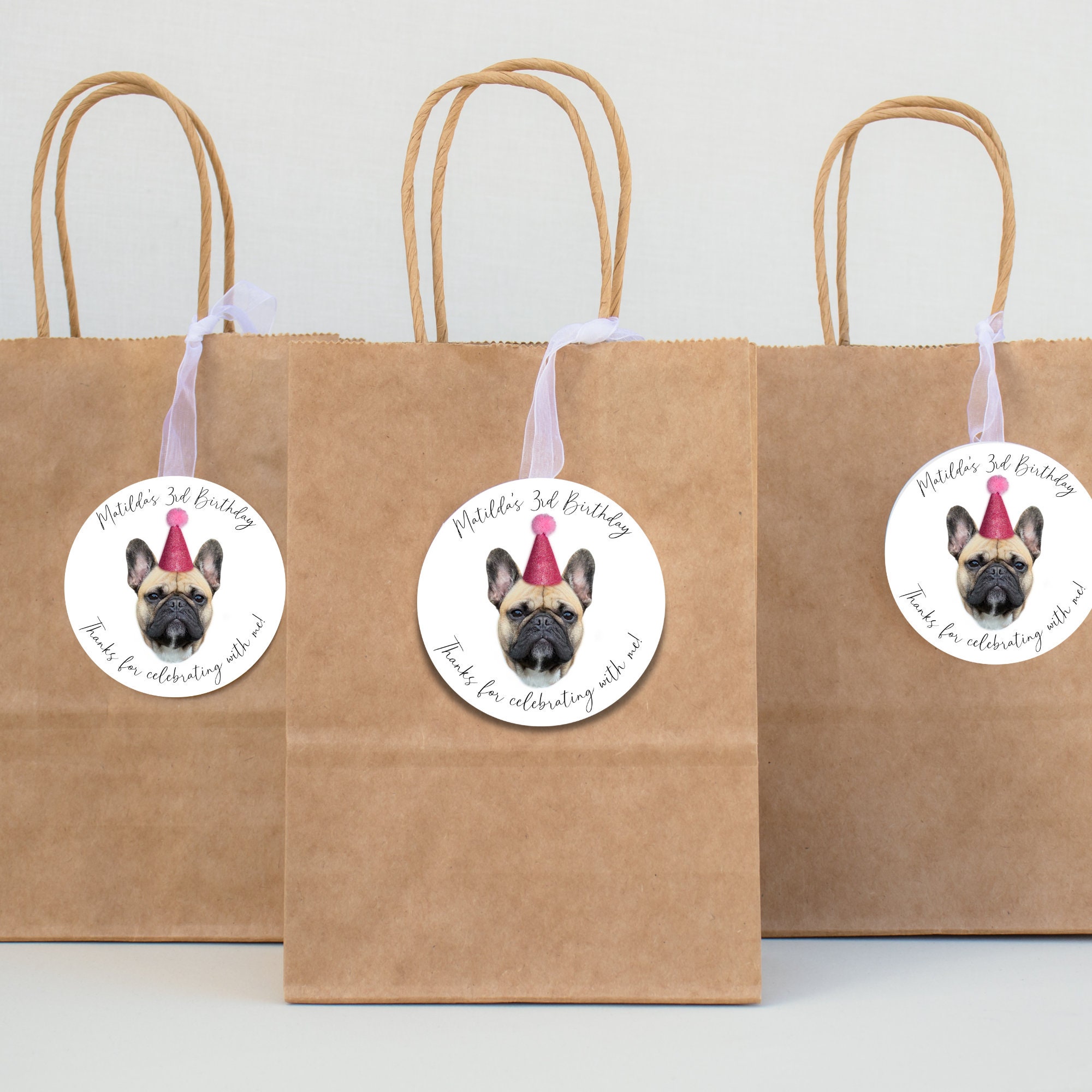 Dog Birthday Stickers Dog Party Favor Customized Dog Sticker - Etsy