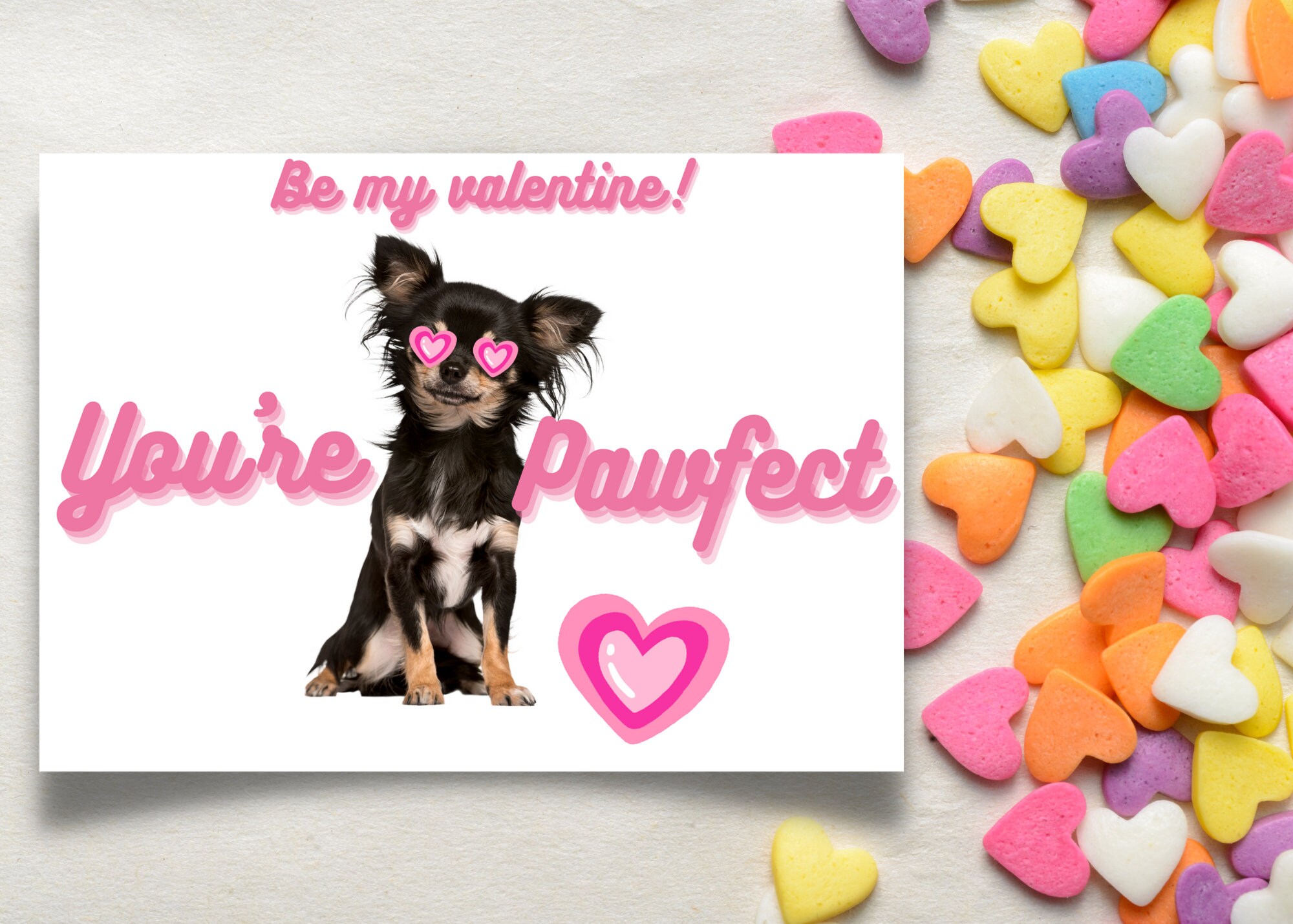 Dog Valentines Day Cards Custom Valentines Day Cards Dog - Etsy