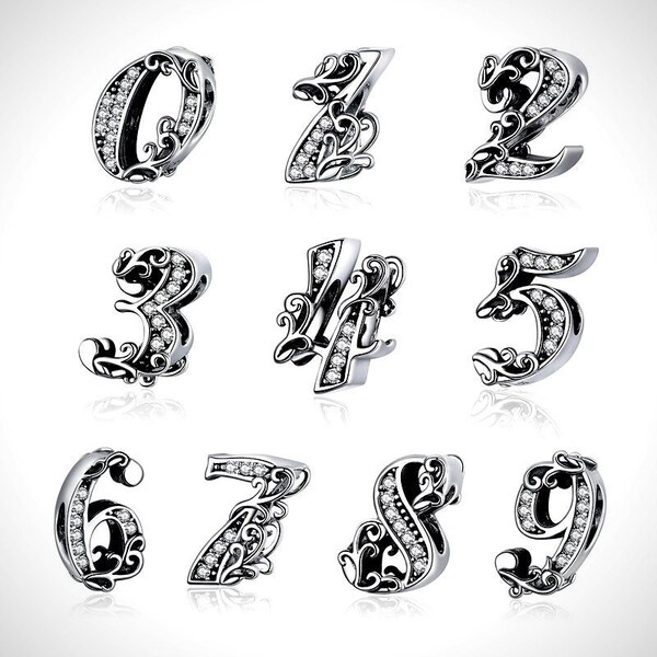 Number Charms - Etsy