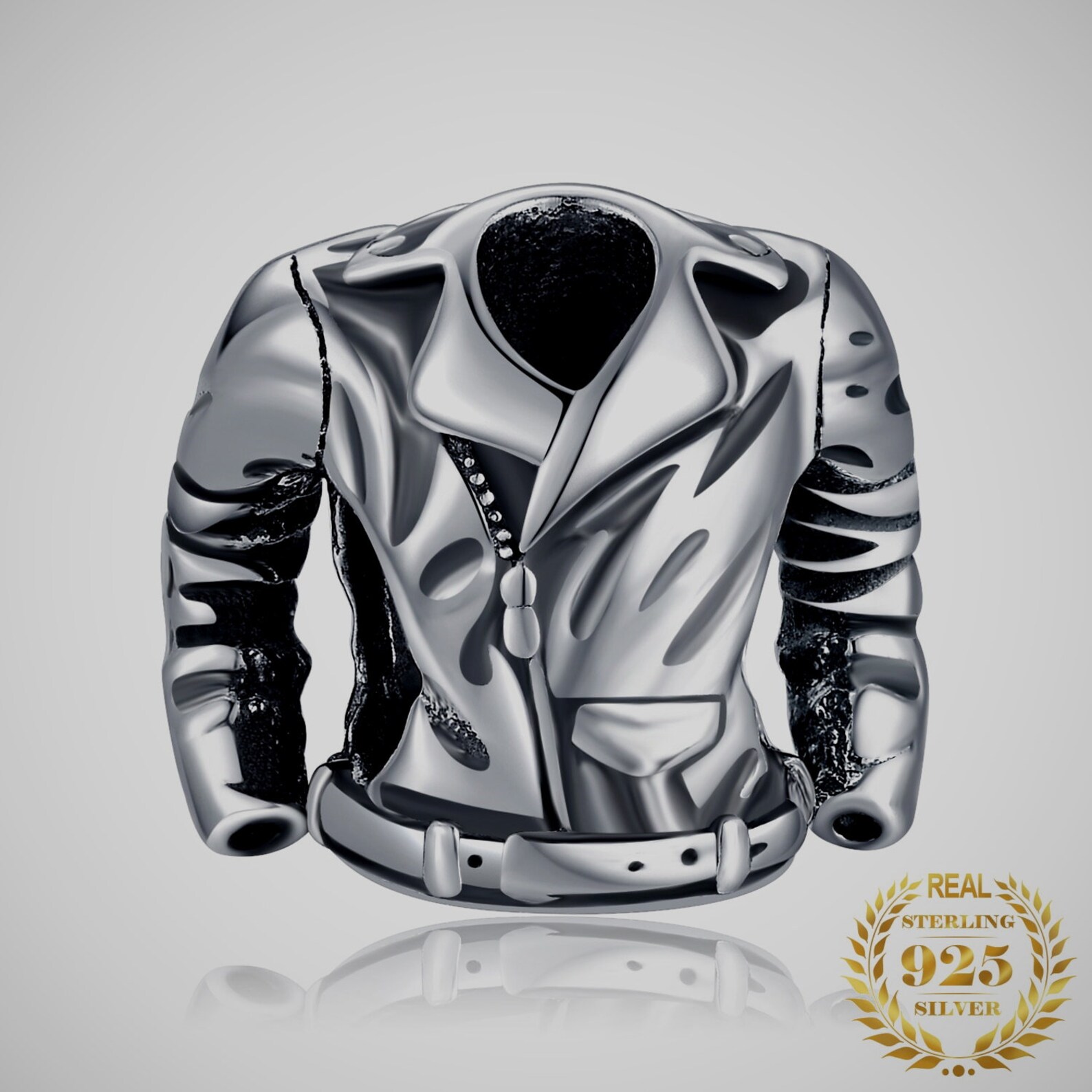 925 Sterling Silver Men Jacket Beads Men Jacket Charms For - Etsy UK