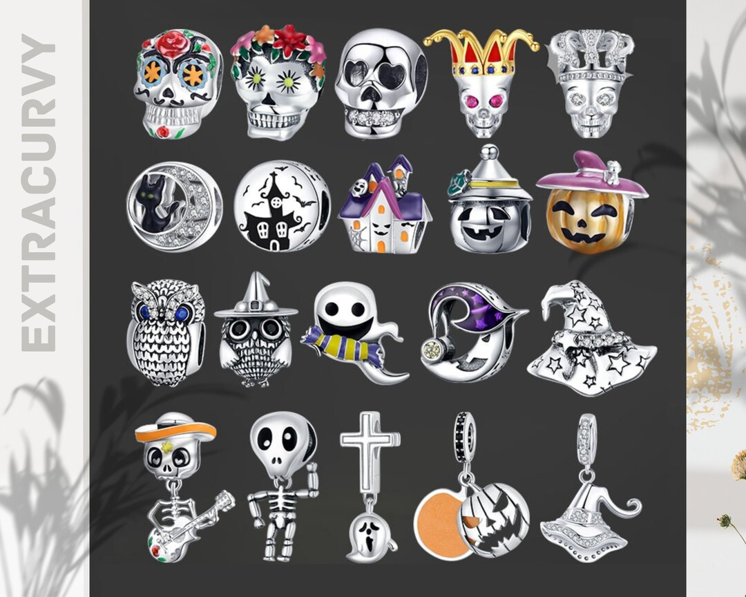 Halloween Charm Halloween Bead Charm Halloween Gift Charm - Etsy