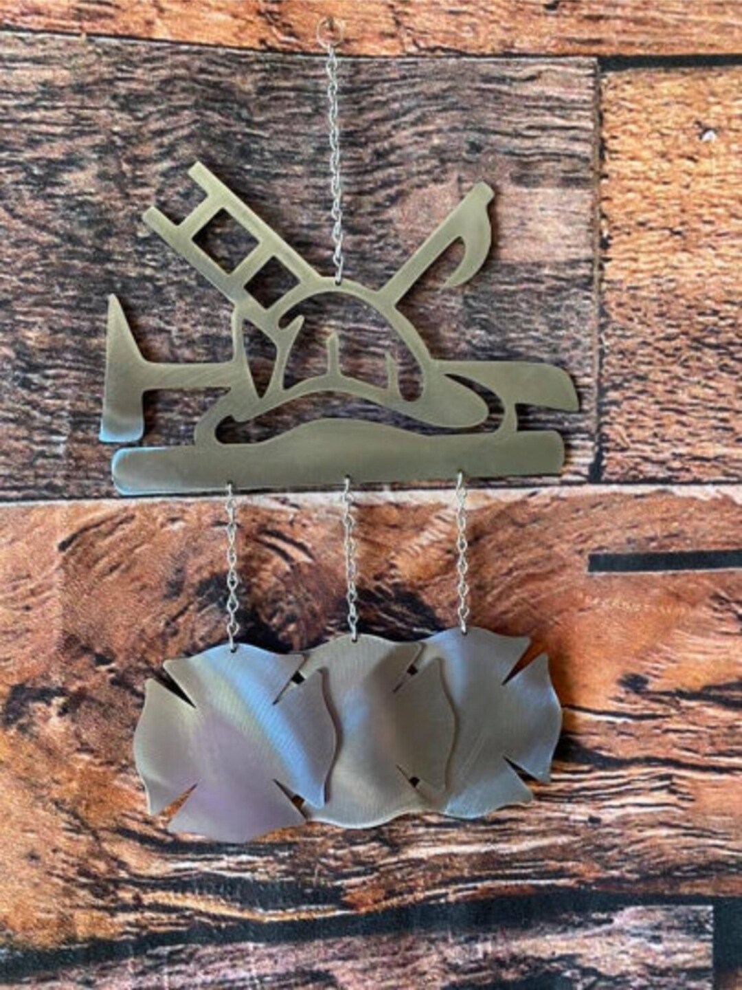 Fireman Chime, Fireman Wind Chime, Fireman Yard Art, Fire Fighter Art ...