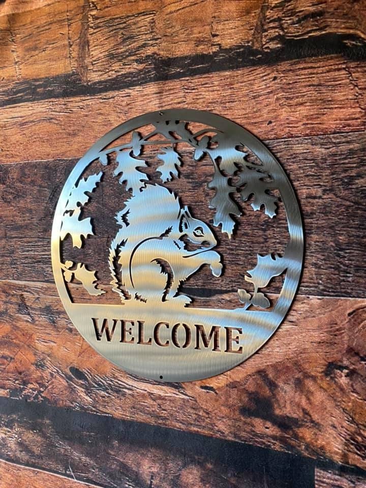 Squirrel Sign Customized Squirrel Sign Squirrel Welcome - Etsy