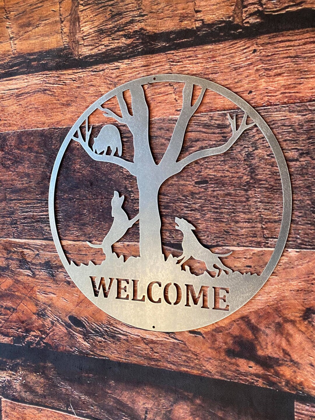 Personalized Cabin Sign, Raccoon Sign, Hunting Sign, Dog Hunting Sign ...