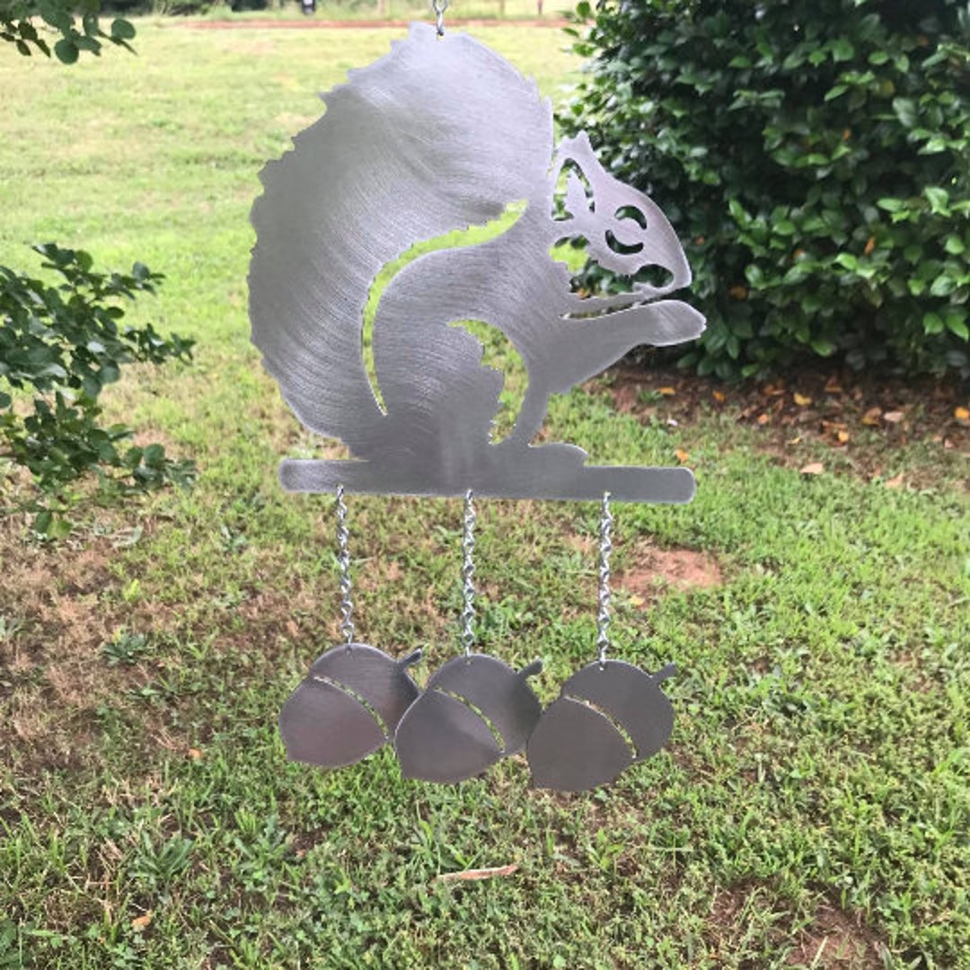 Squirrel Wind Chime, Squirrel Chime, Squirrel Outdoor Decor - Etsy