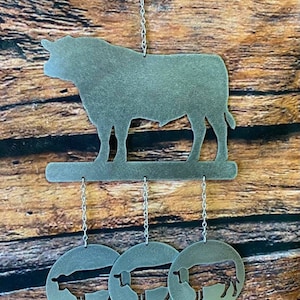 Cow Wind Chime, Bull Wind Chime, Farmhouse Decor, Farm Wind Chime - Etsy