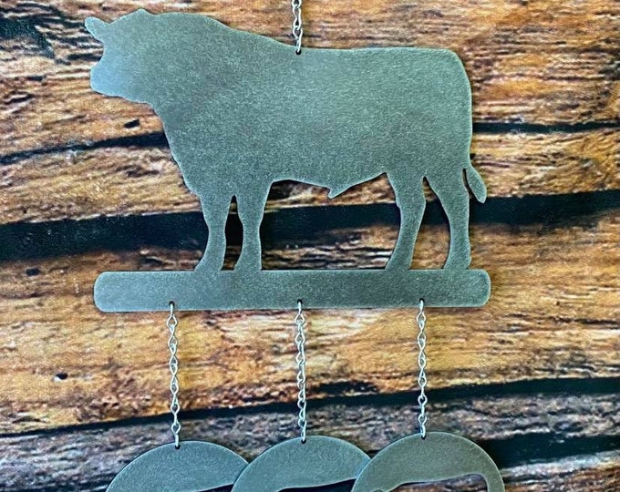 Cow Wind Chime, Bull Wind Chime, Farmhouse Decor, Farm Wind Chime - Etsy