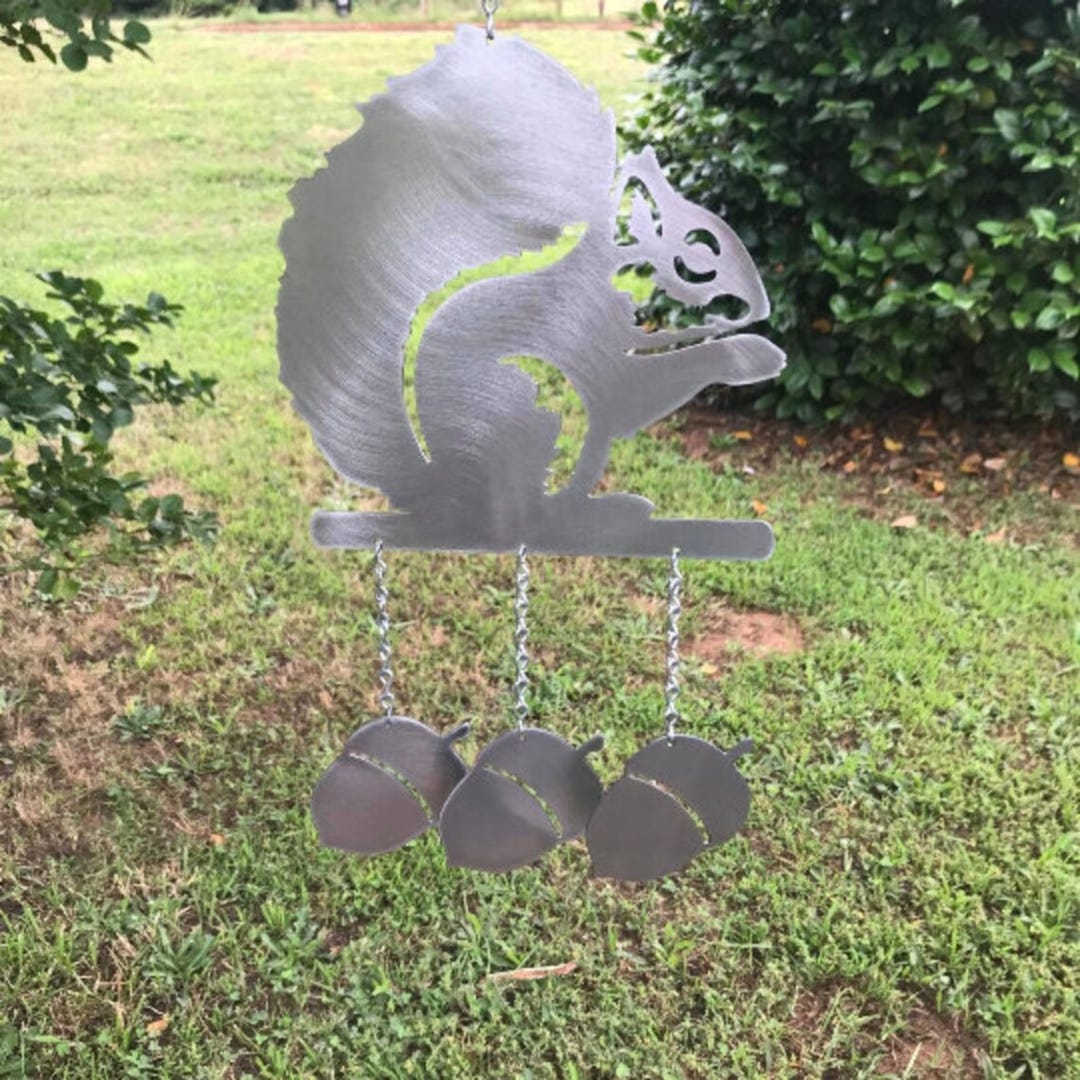 Squirrel Wind Chime, Squirrel Chime, Squirrel Outdoor Decor - Etsy
