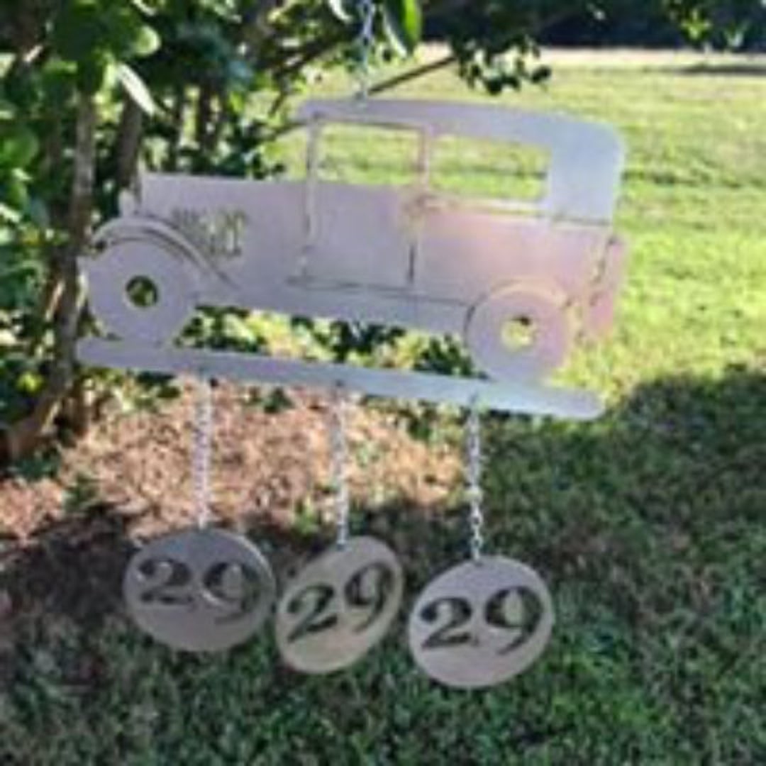 Vintage Car Wind Chime, Old Car Wind Chime, 29' Wind Chime, Father's ...