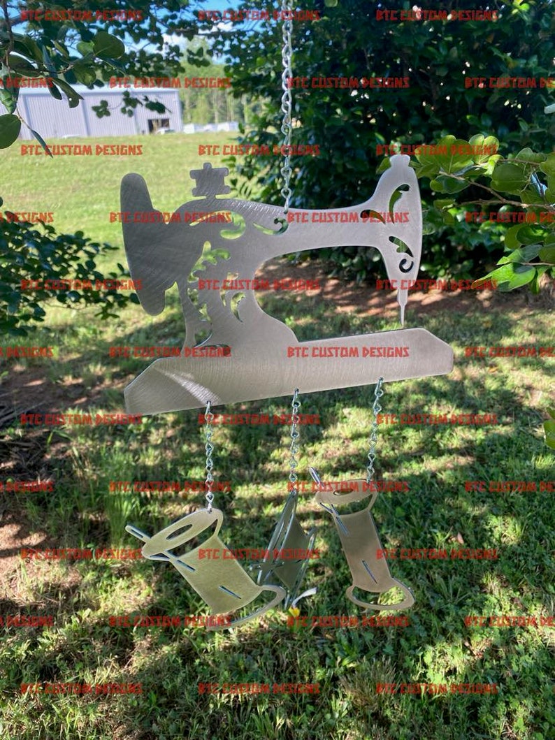 Sewing Machine Chime, Sewing Wind Chime, Sewing Decor, Seamstress Decor ...