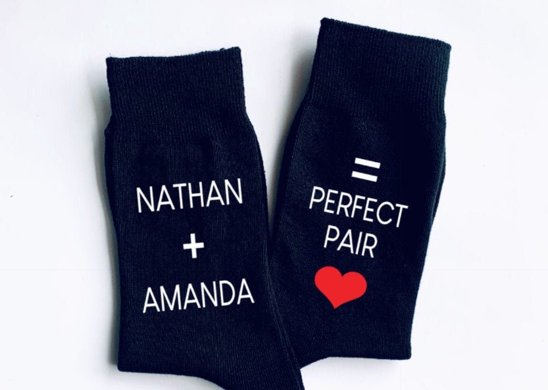 Personalised Perfect Pair Socks, Valentines Gift, Novelty Socks, Couple ...