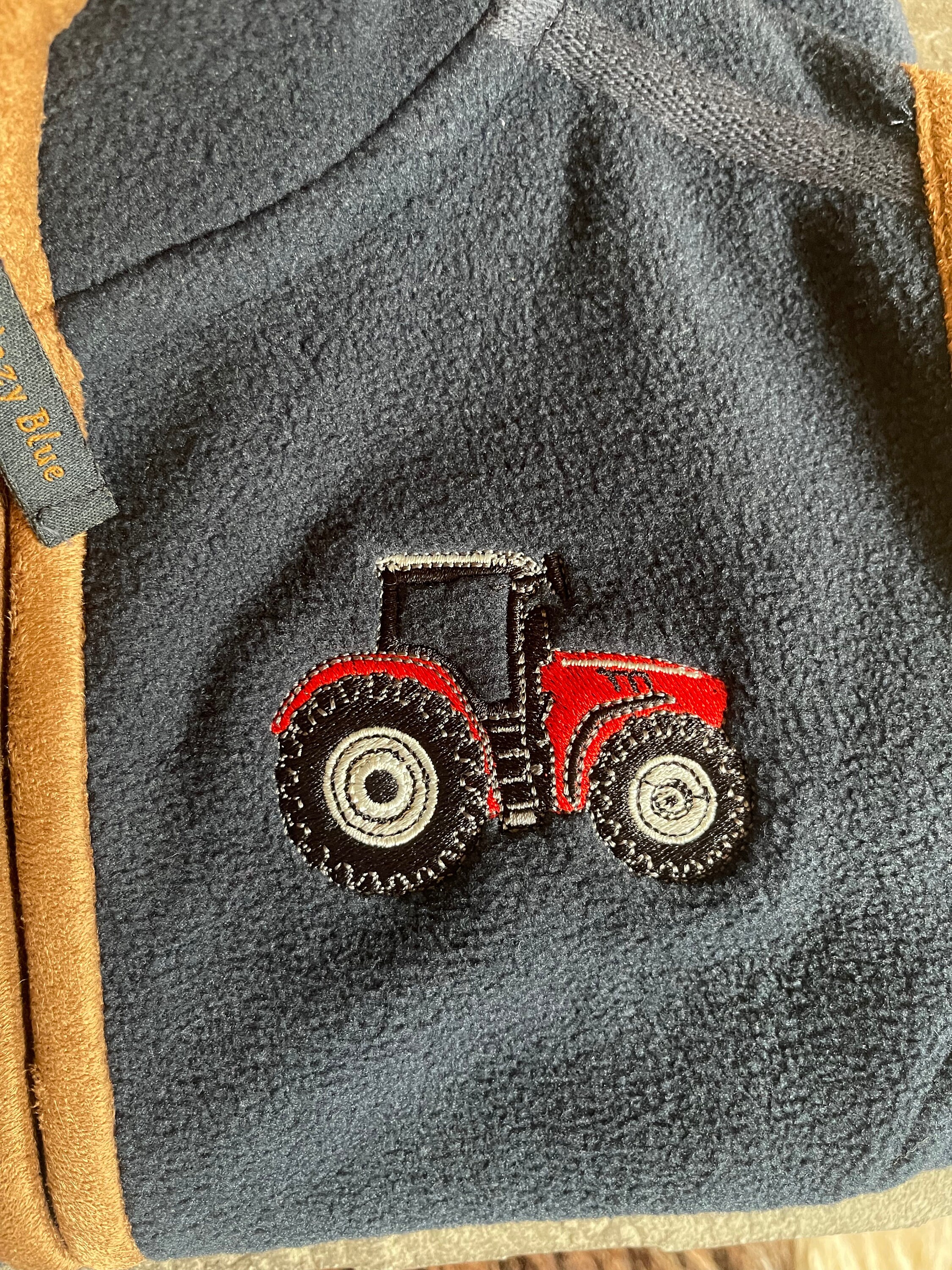 Personalised Childrens Fleece Gilet With Tractor Design - Etsy UK