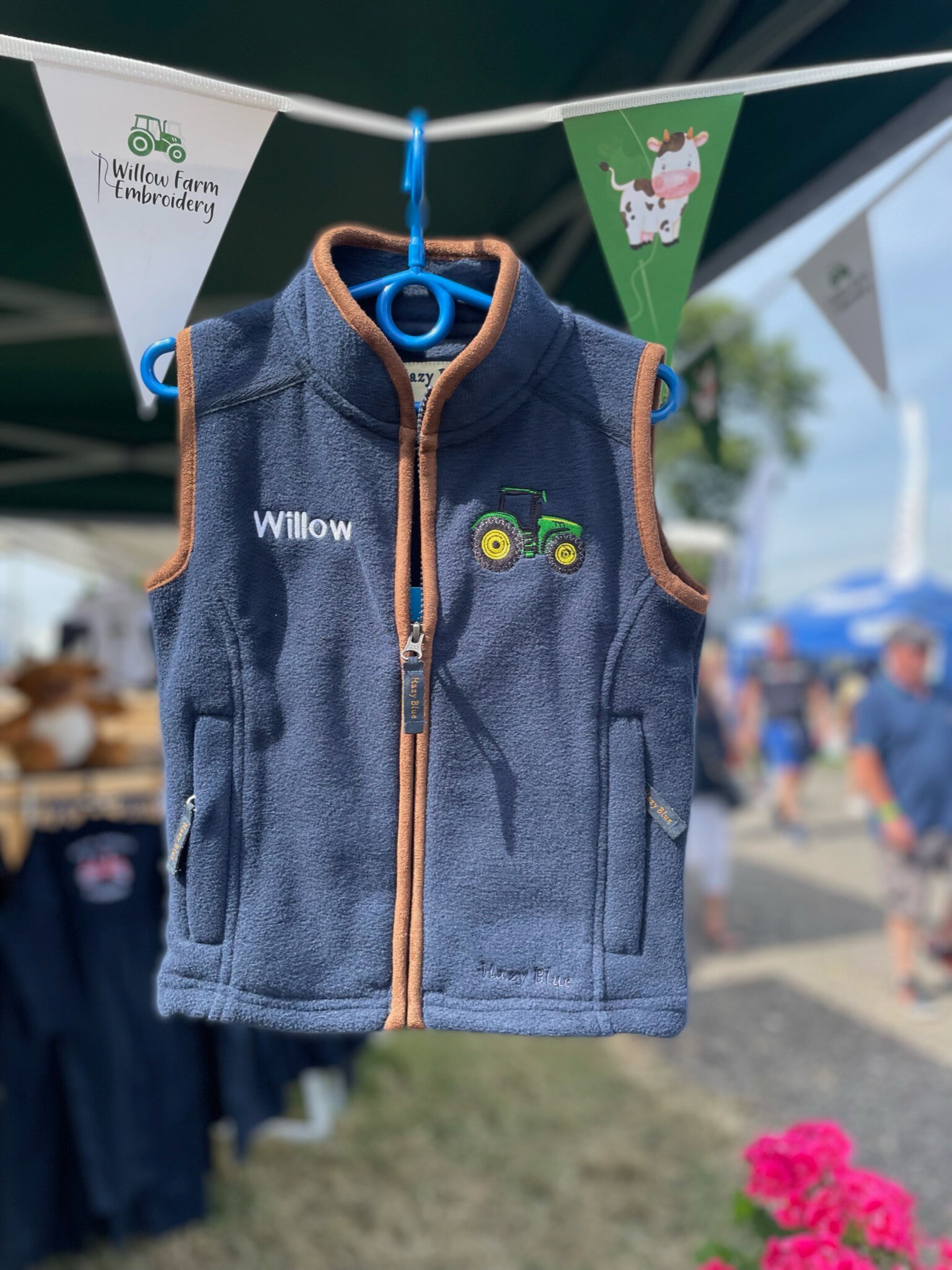 Personalised Childrens Fleece Gilet With Tractor Design - Etsy UK