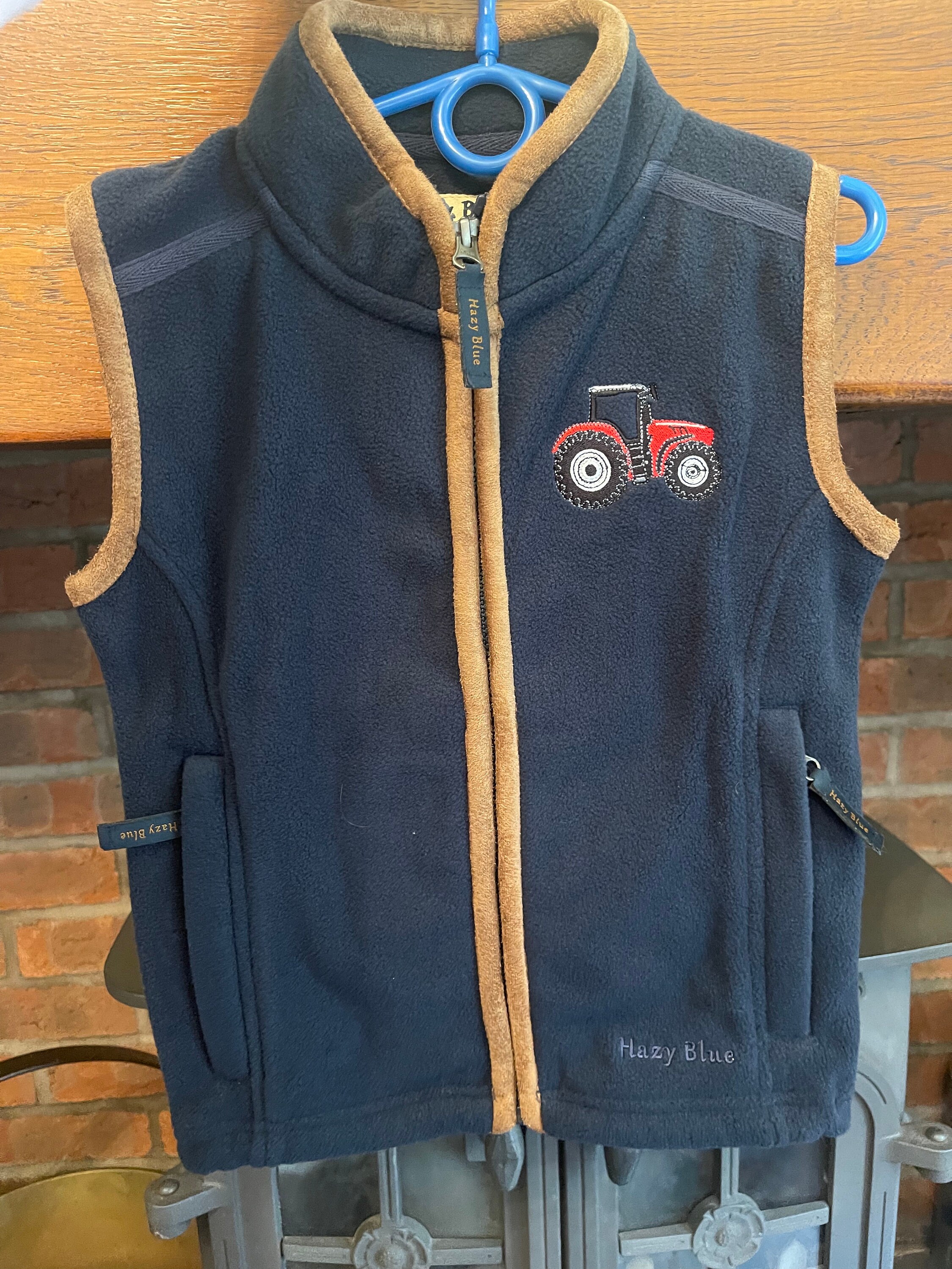 Personalised Childrens Fleece Gilet With Tractor Design - Etsy UK