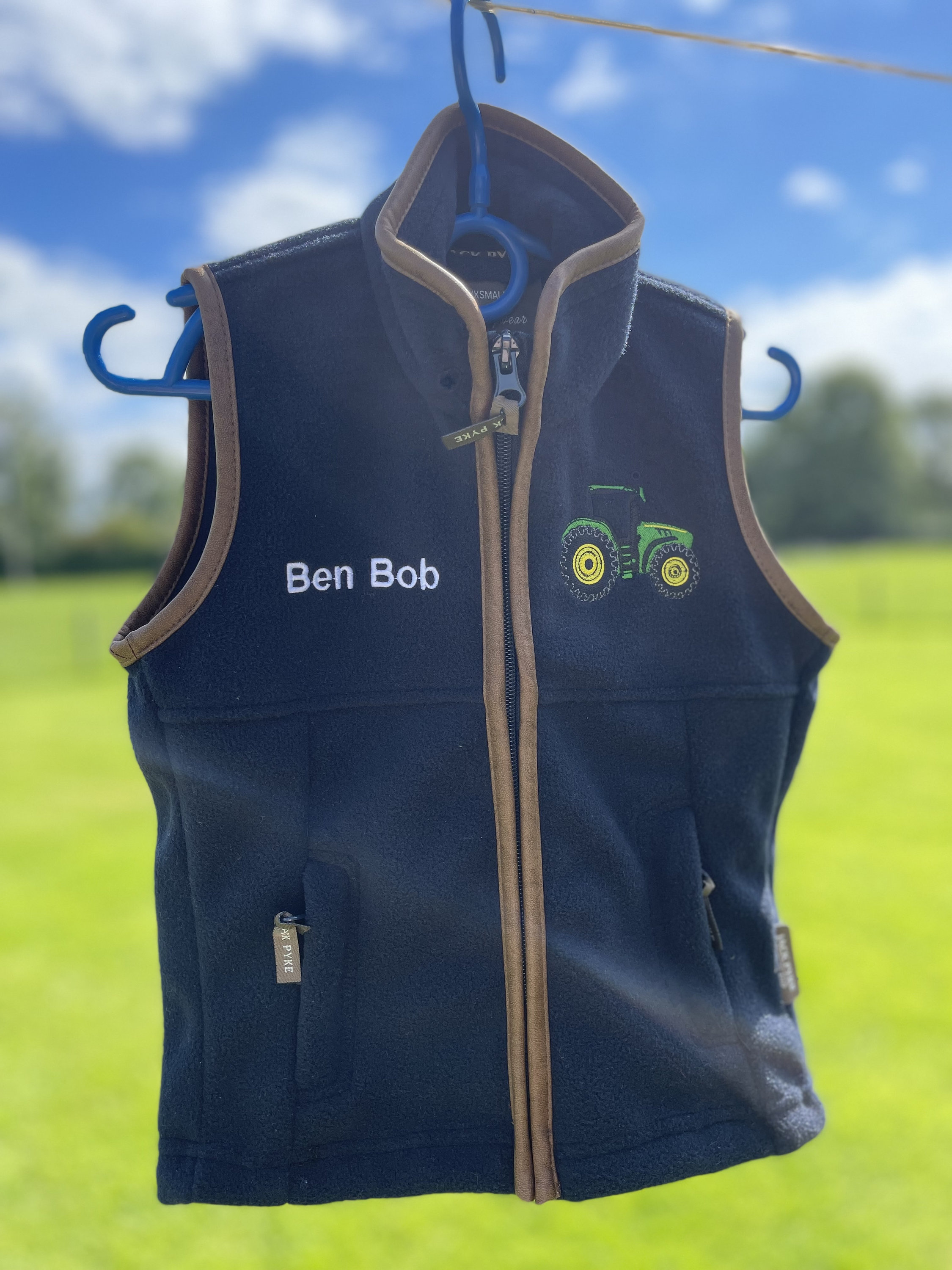 Personalised Children’s Fleece Gilet With Tractor Design - Etsy