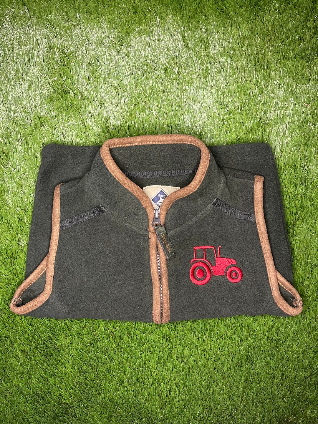 Children’s Fleece Gilet Tractor Embroidered - Etsy