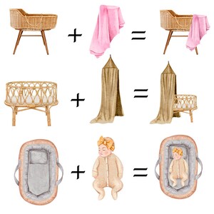 Watercolor Newborn Baby Clip Art, PNG Nursery Decor, Watercolor Baby ...