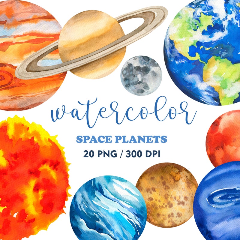 Planet Clipart - Etsy