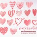 Red Watercolor Hearts Clipart, Valentines Day Clip Art, Love Clipart ...