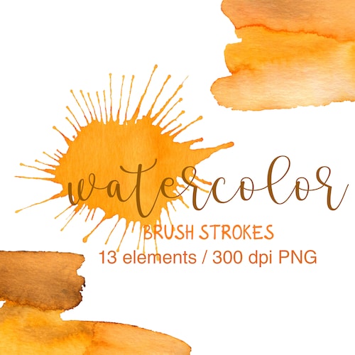 Watercolor Green Splashes Clipart PNG Wedding Clipart - Etsy