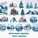 Big Winter BUNDLE Watercolor Clipart BUNDLE Watercolor - Etsy