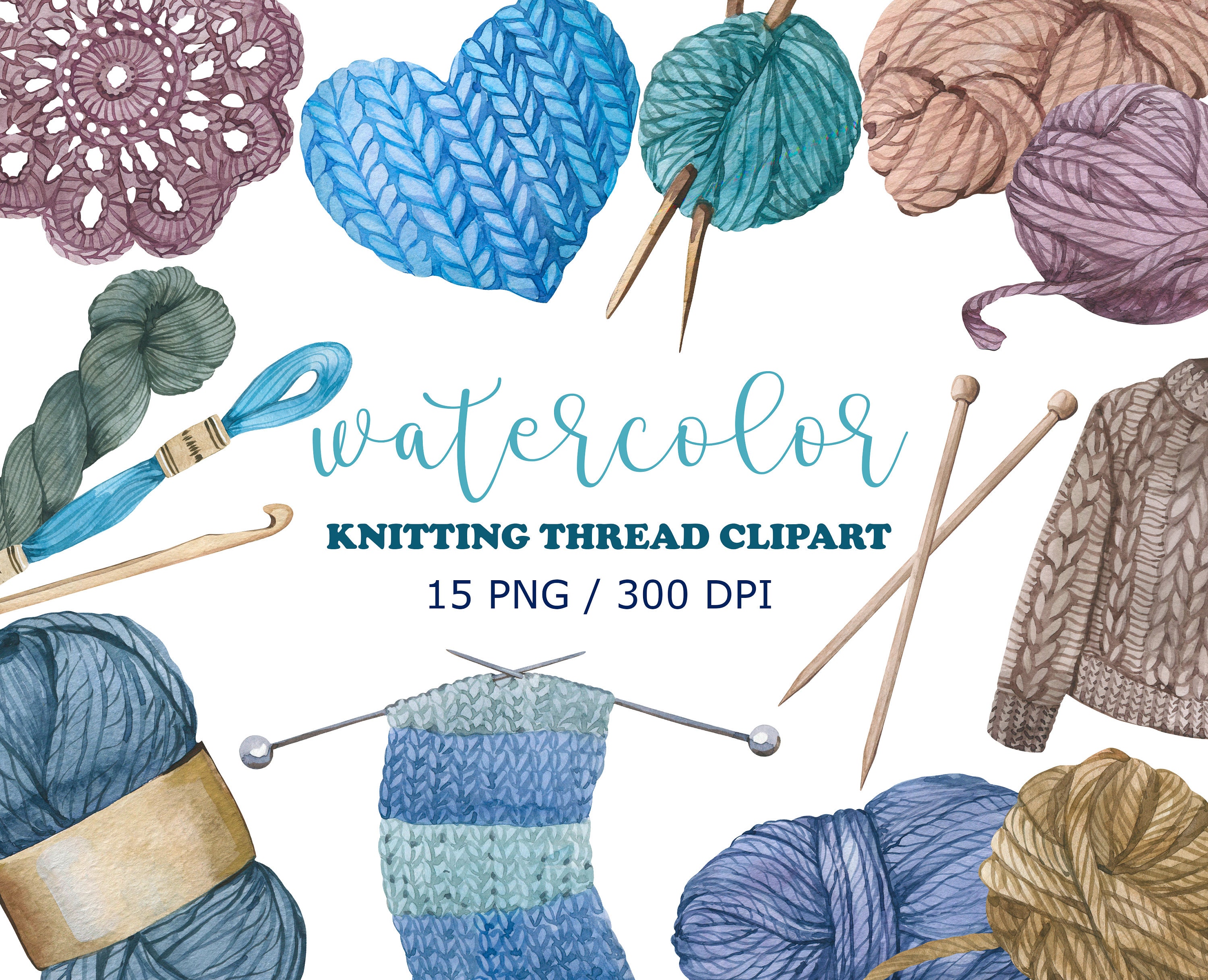 Knitting And Crochet Clip Art
