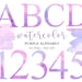 Watercolor Purple Alphabet Clipart, Alphabet PNG, Watercolor Separate ...