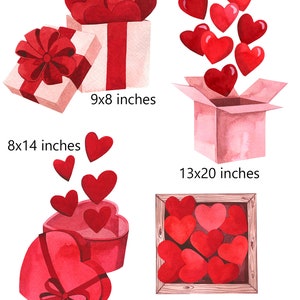 Watercolor Valentines Day Clipart, Love PNG, Valentine PNG, Heart ...