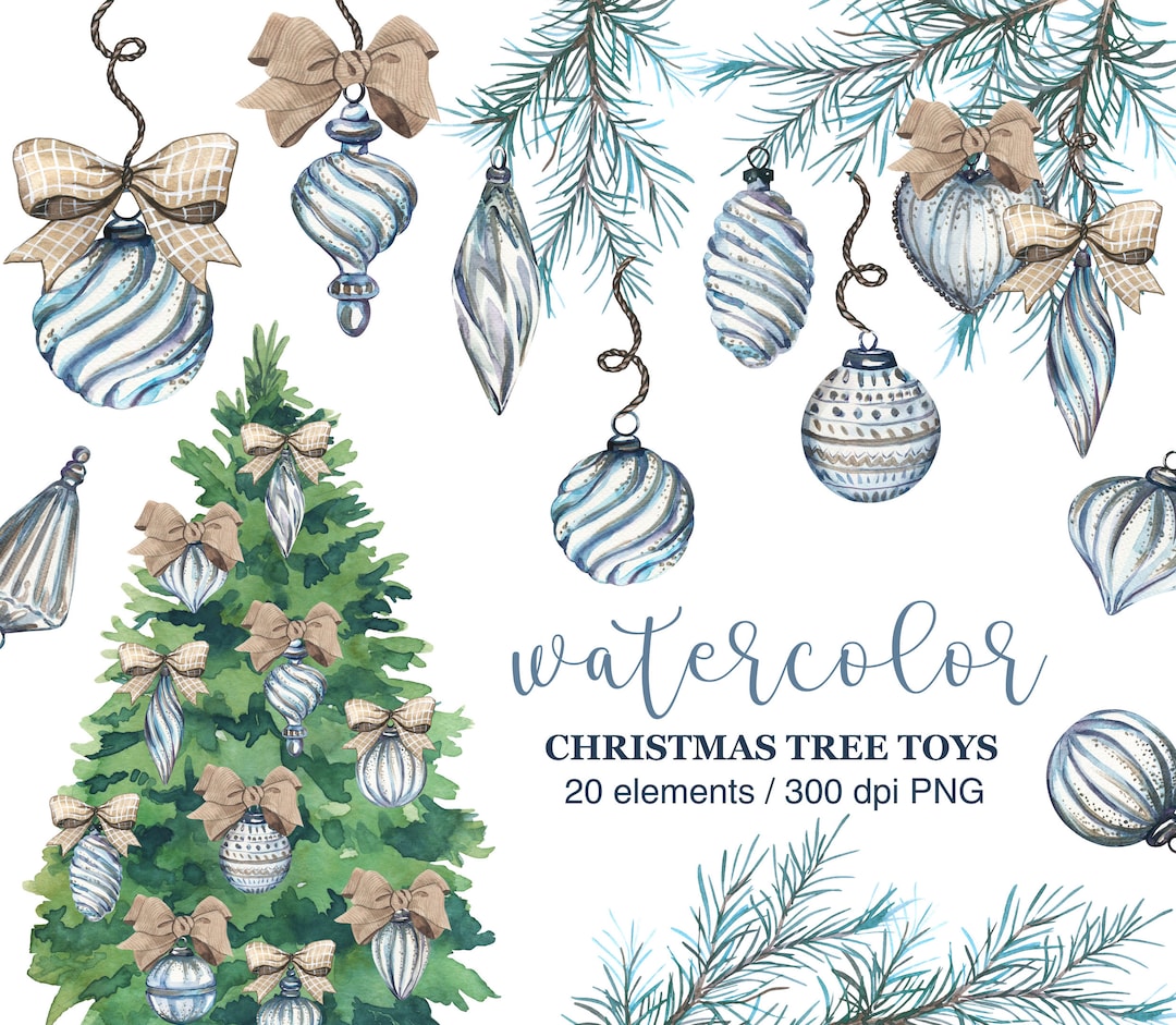 Christmas Tree Toys Clipart, Christmas Balls, Winter Ornaments ...