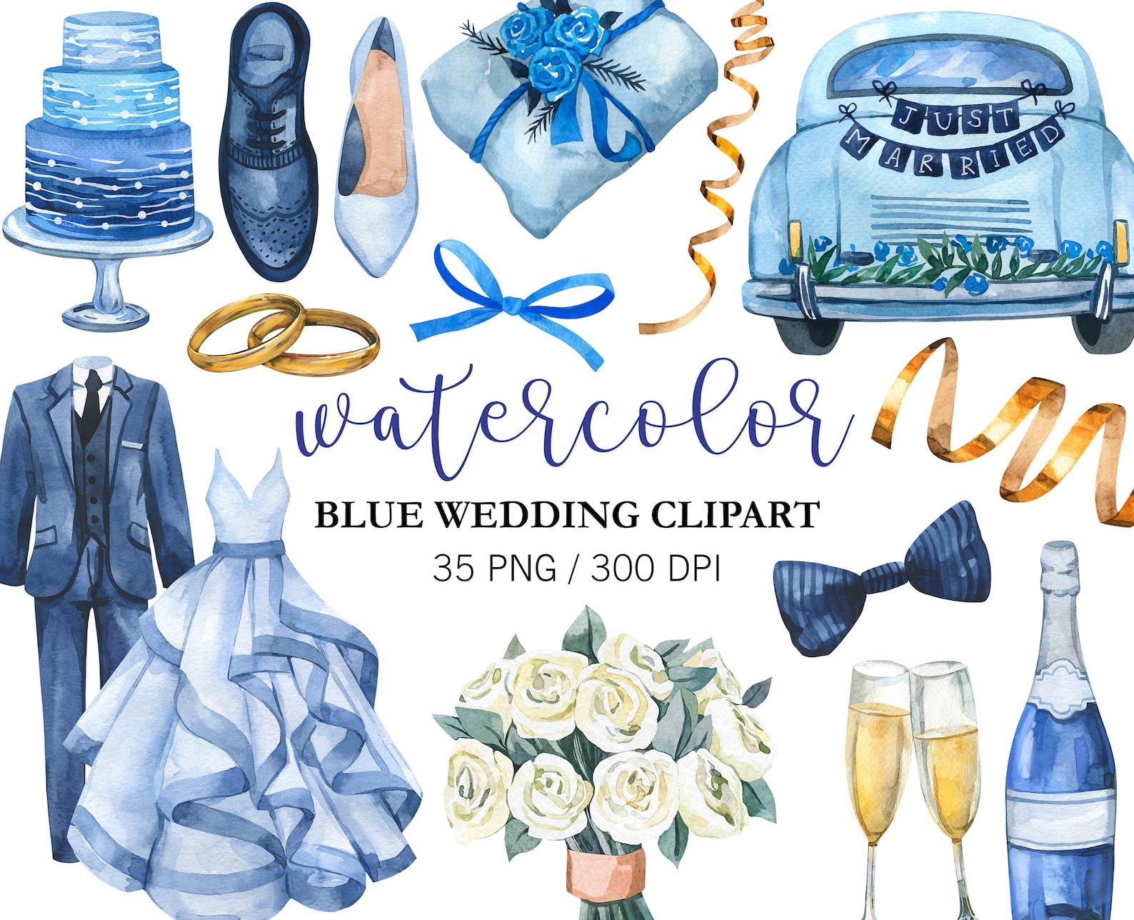 Watercolor Wedding Clipart Wedding Decor Wedding Arch Bride | Etsy