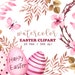 Easter Watercolor Clipart, Easter Eggs, Watercolor Easter Wreath ...