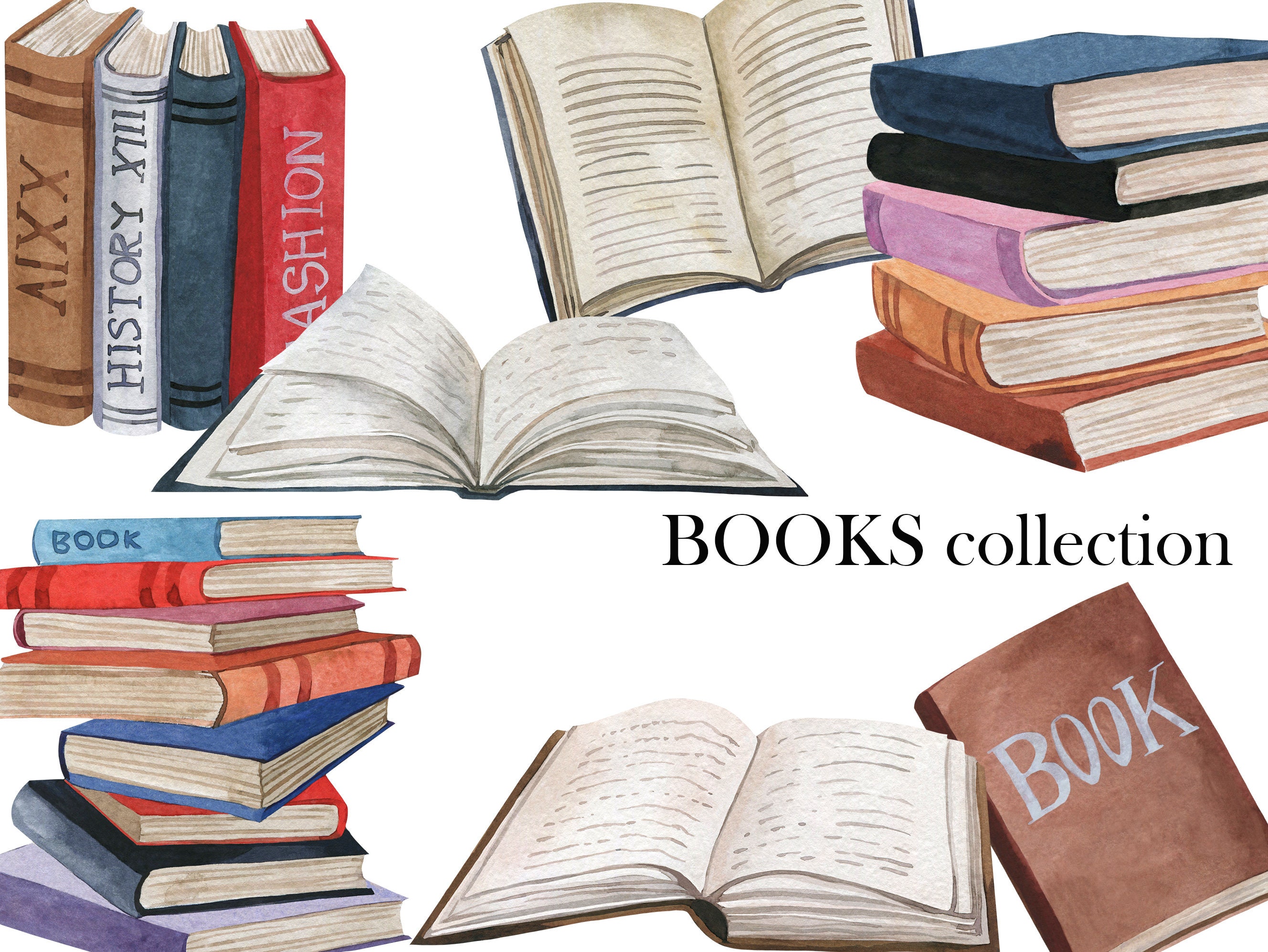 Watercolor School Clipart Back to School PNG Teacher | Etsy