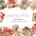 Watercolor Gift Box Clipart, PNG, Christmas Presents, Craft Gifts ...
