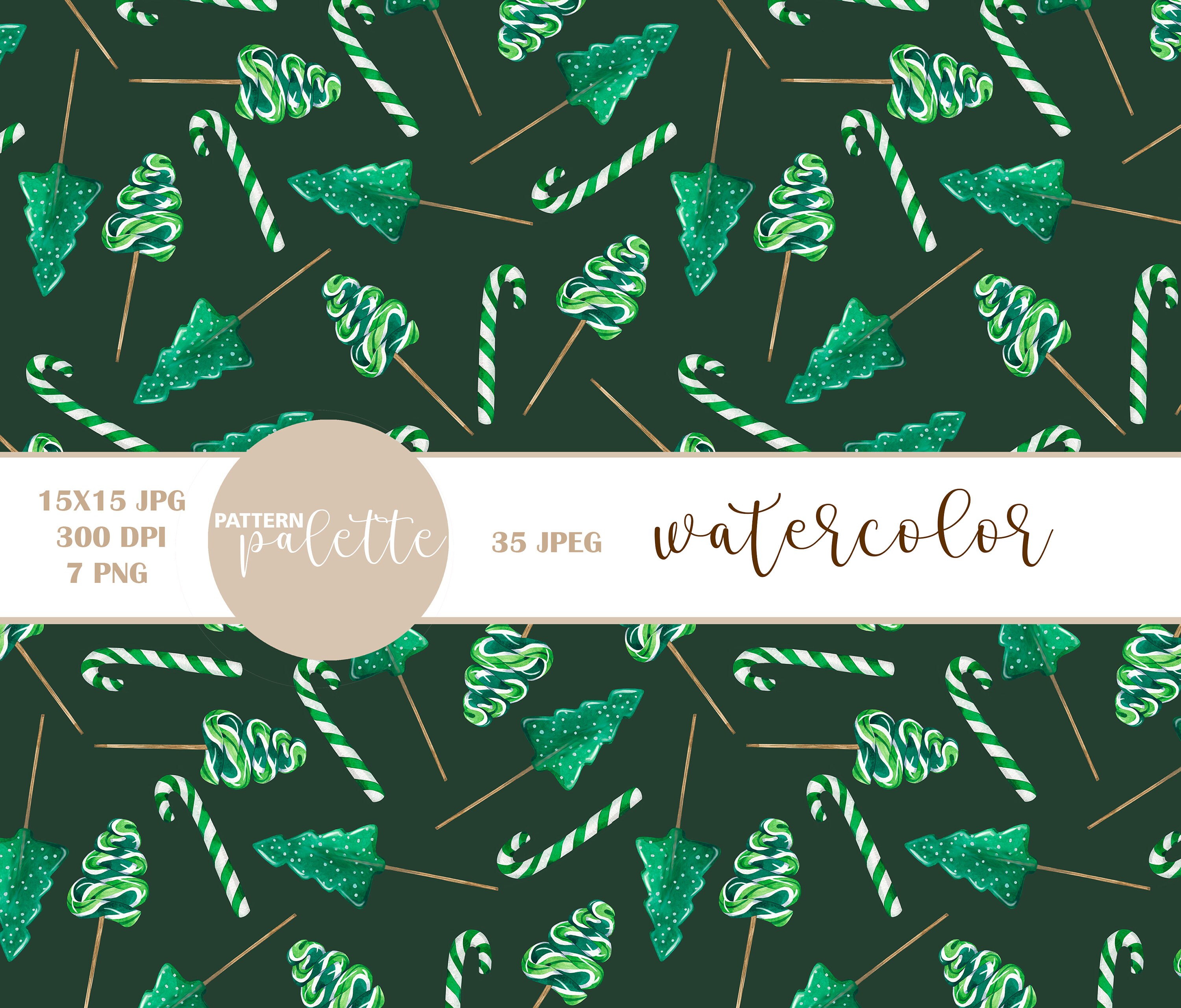 Watercolor Christmas Seamless Pattern Christmas Decor | Etsy