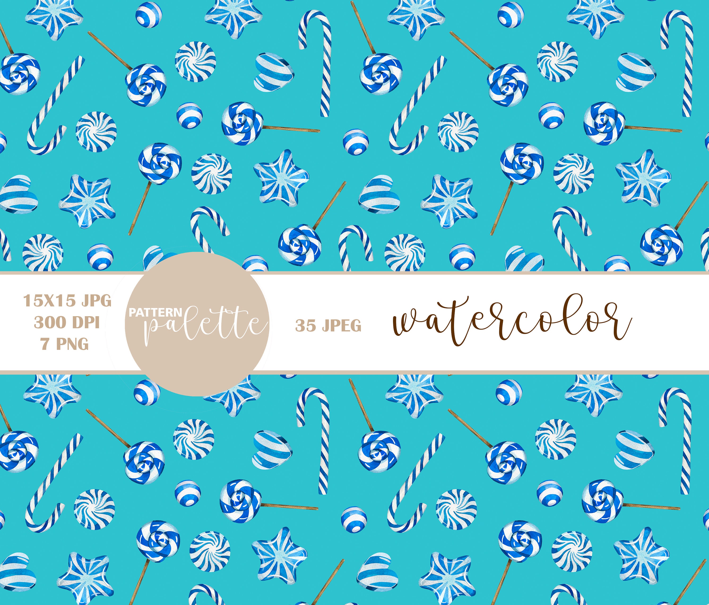 Watercolor Christmas Seamless Pattern Christmas Decor | Etsy