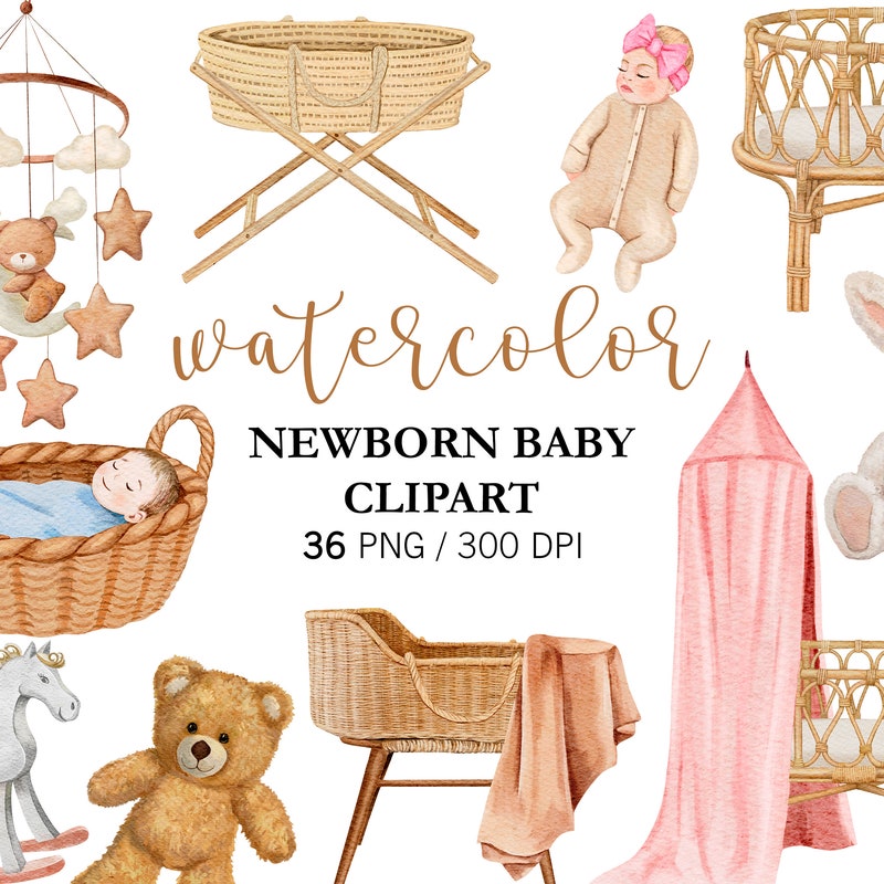 Watercolor Baby - Etsy