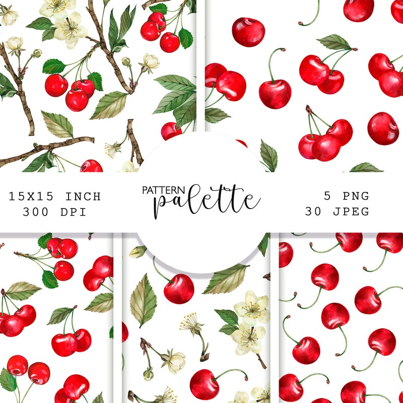 Cherry Pattern - Etsy