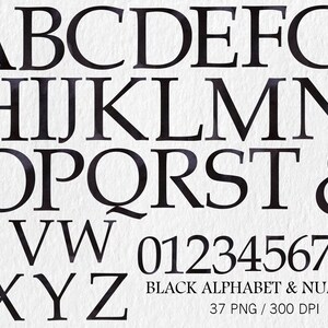 Watercolor Black Alphabet Clipart, Alphabet PNG, Black Separate Letters ...