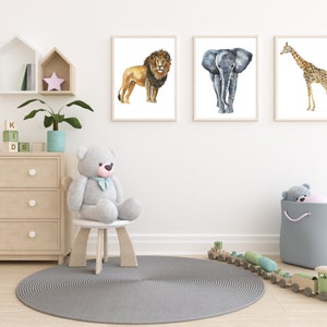 Watercolor Animals Alphabet Clipart Alphabet Animals Nursery Decor ...